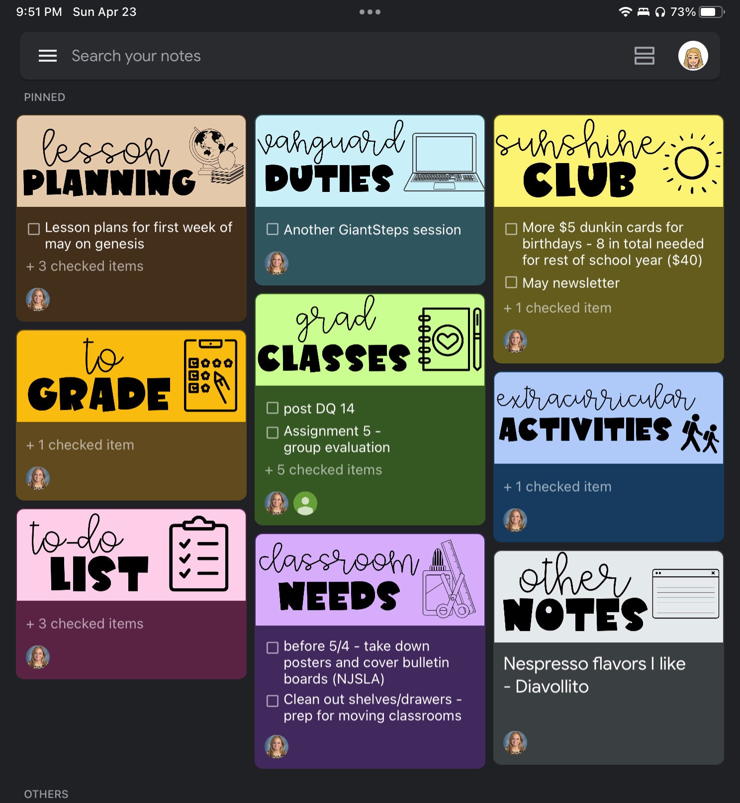 Google Keep Colorful Headers for to Do Lists Digital Planning ...