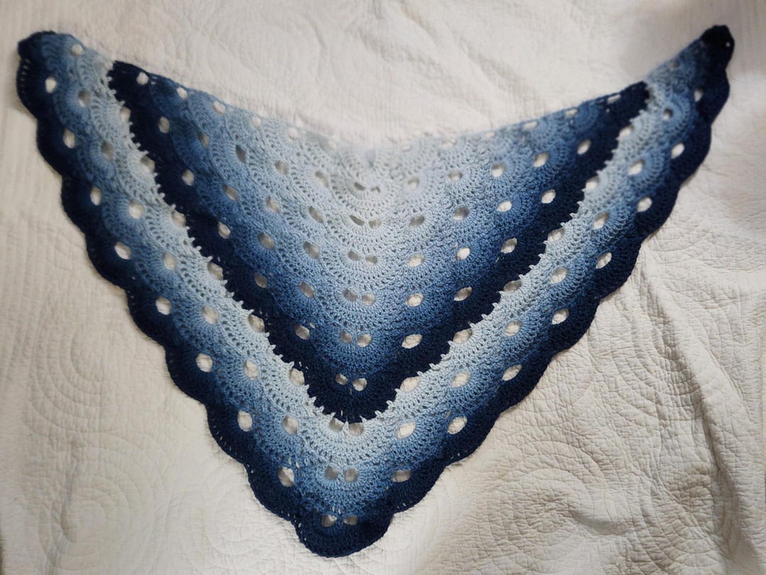Steel Blue Virus Shawl - Etsy