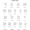 Aleph Bet Hebrew Alphabet Download Hebrew Download Digital Aleph Bet ...
