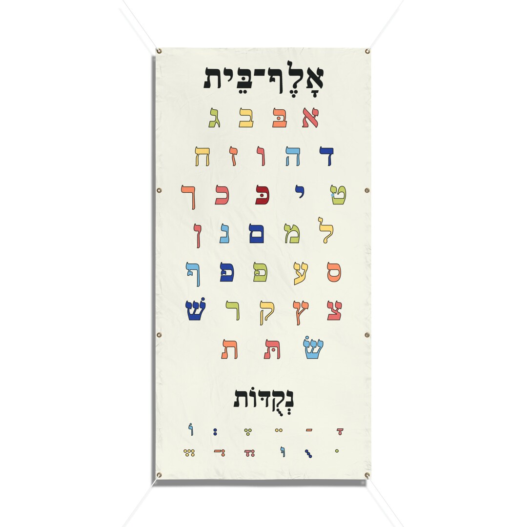 Aleph Bet - Hebrew Alphabet Vinyl Banner | עברית | אלף־בית - Etsy
