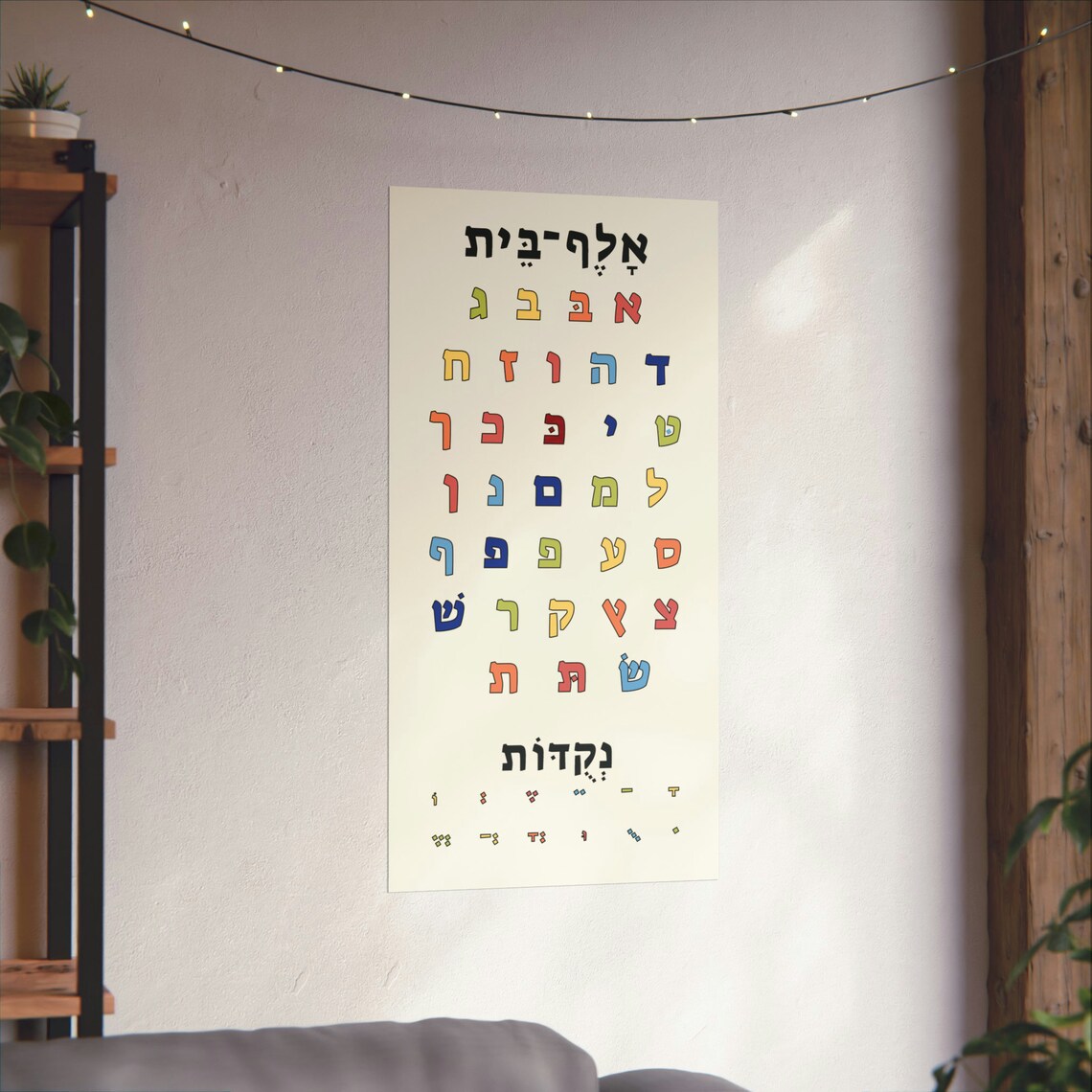 Aleph Bet Hebrew Alphabet Poster אלףבית - Etsy