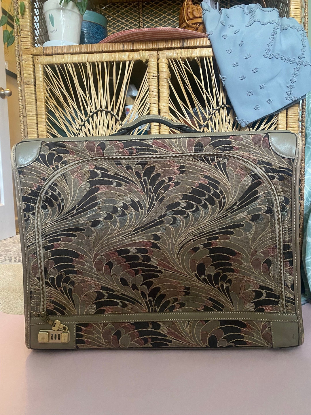 RARE the French Co. Tapestry Luggage Case - Etsy
