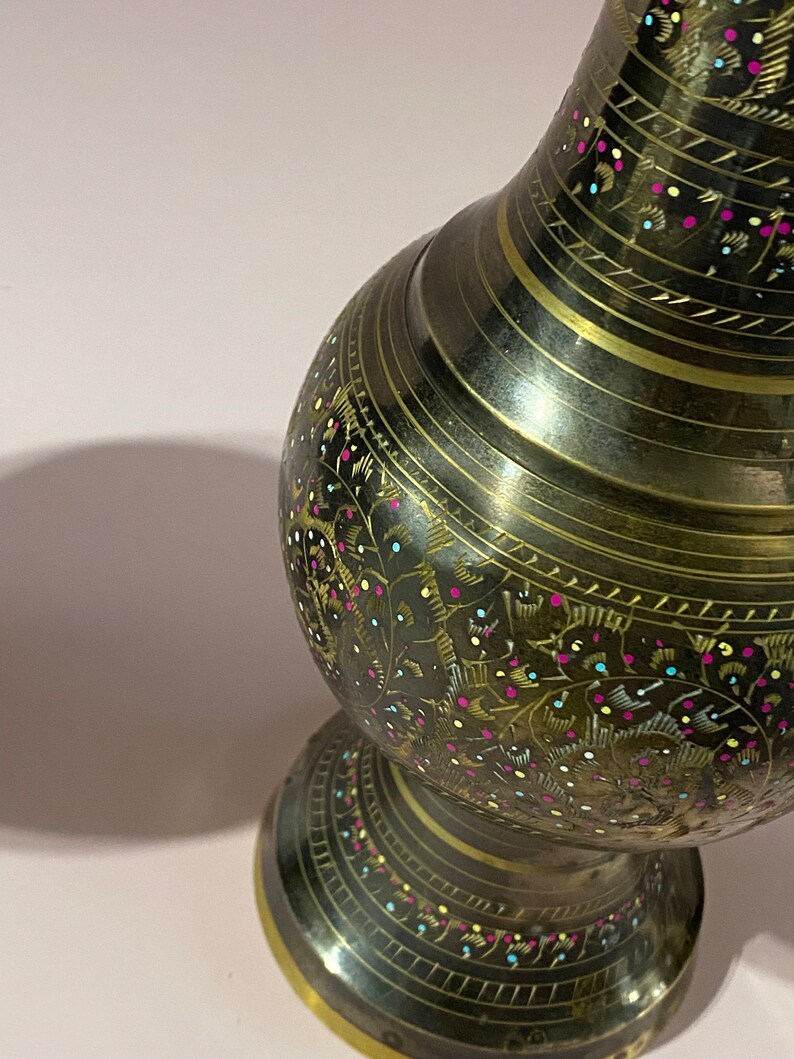 Bronze Made in Pakistan Hand Painted and Carved Wedding Vases - Etsy