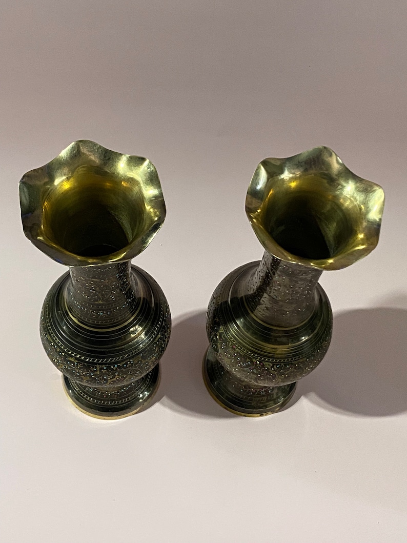 Bronze Made in Pakistan Hand Painted and Carved Wedding Vases - Etsy