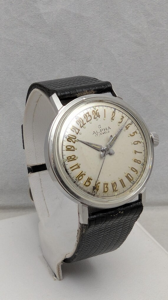 1960s Alpha Twenty-Four Hour Watch - Gem