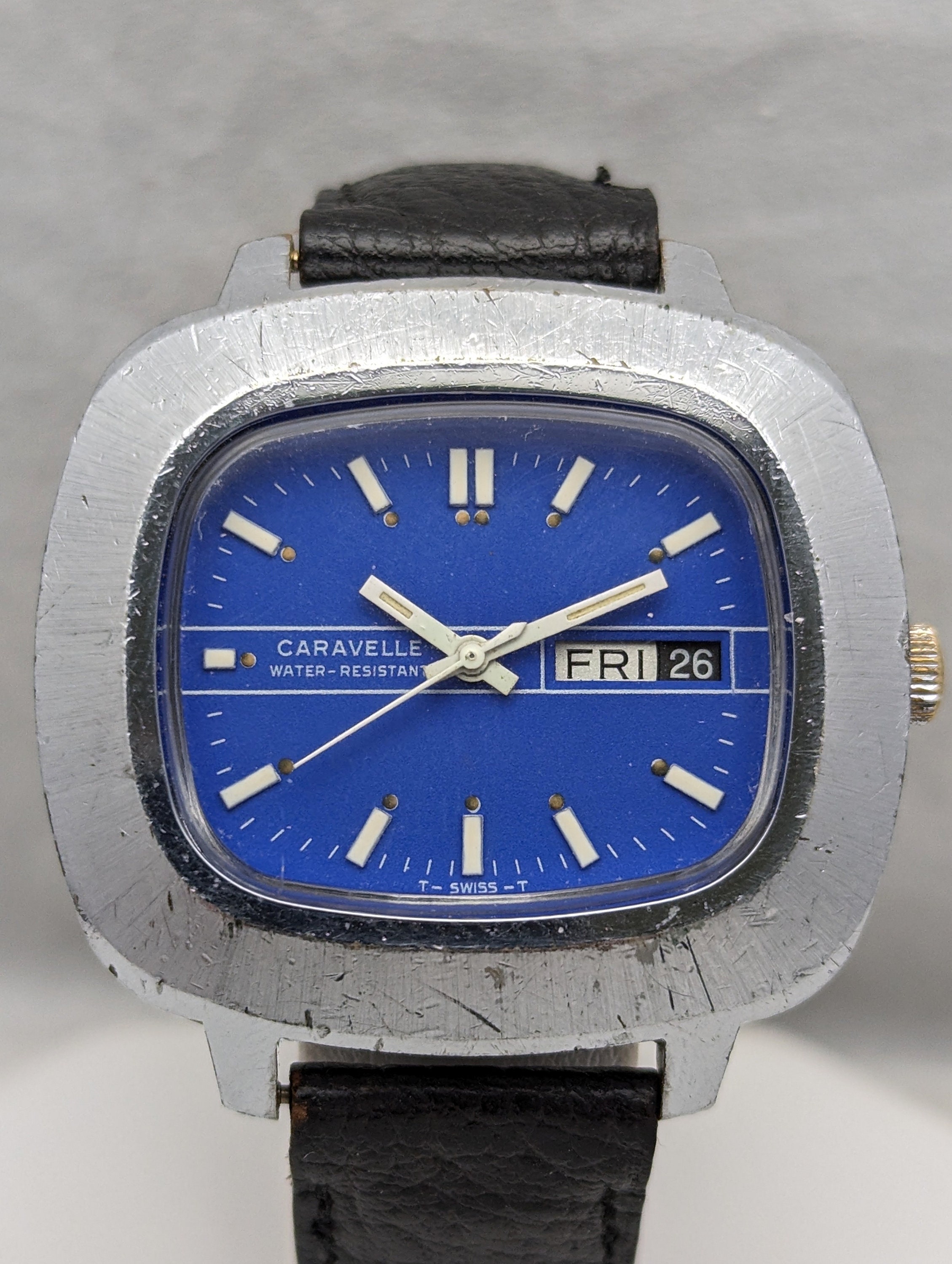 Vintage 1975 Caravelle Blue TV Dial Watch - Etsy Canada