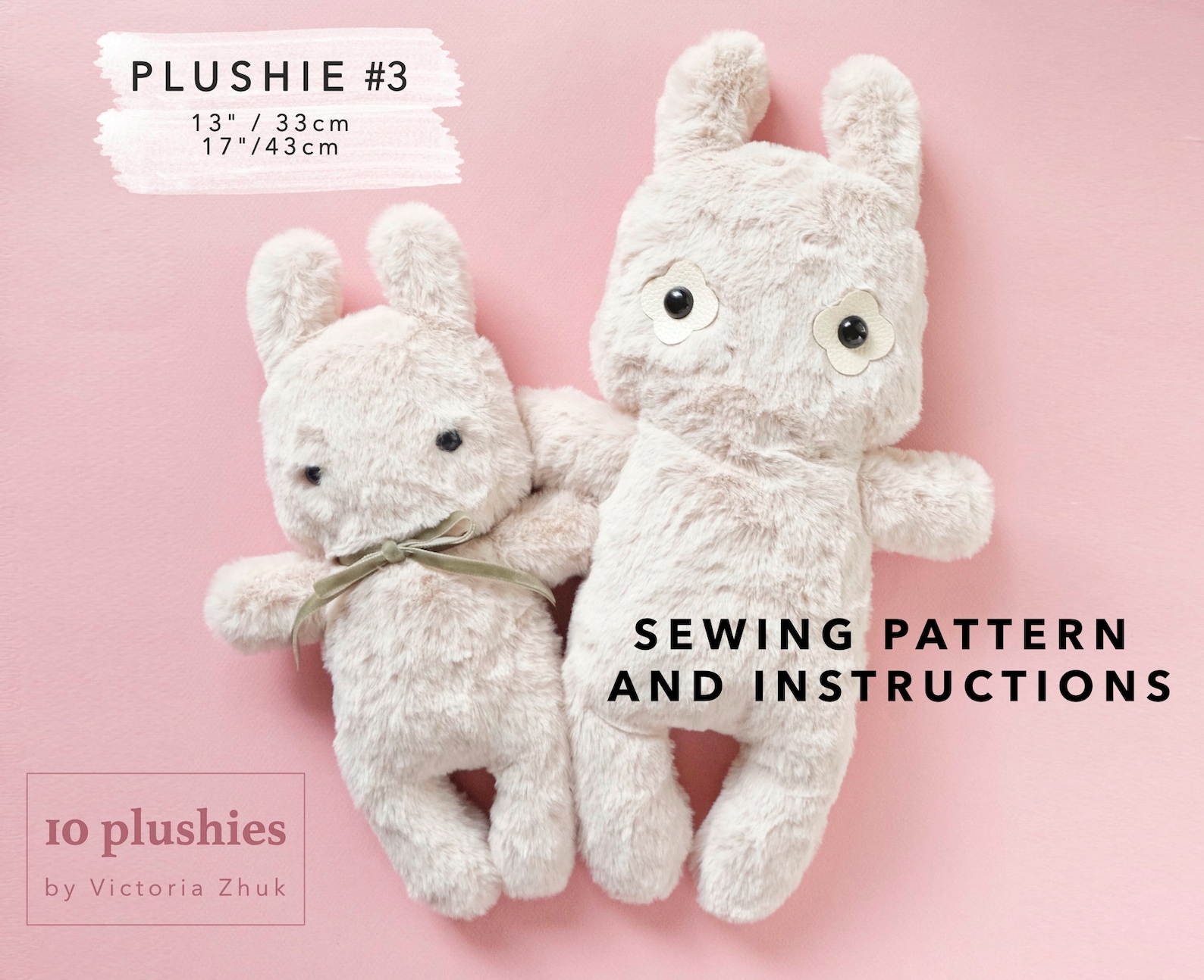Simple Bunny Plushie Sewing Pattern PDF Instant Download - Etsy