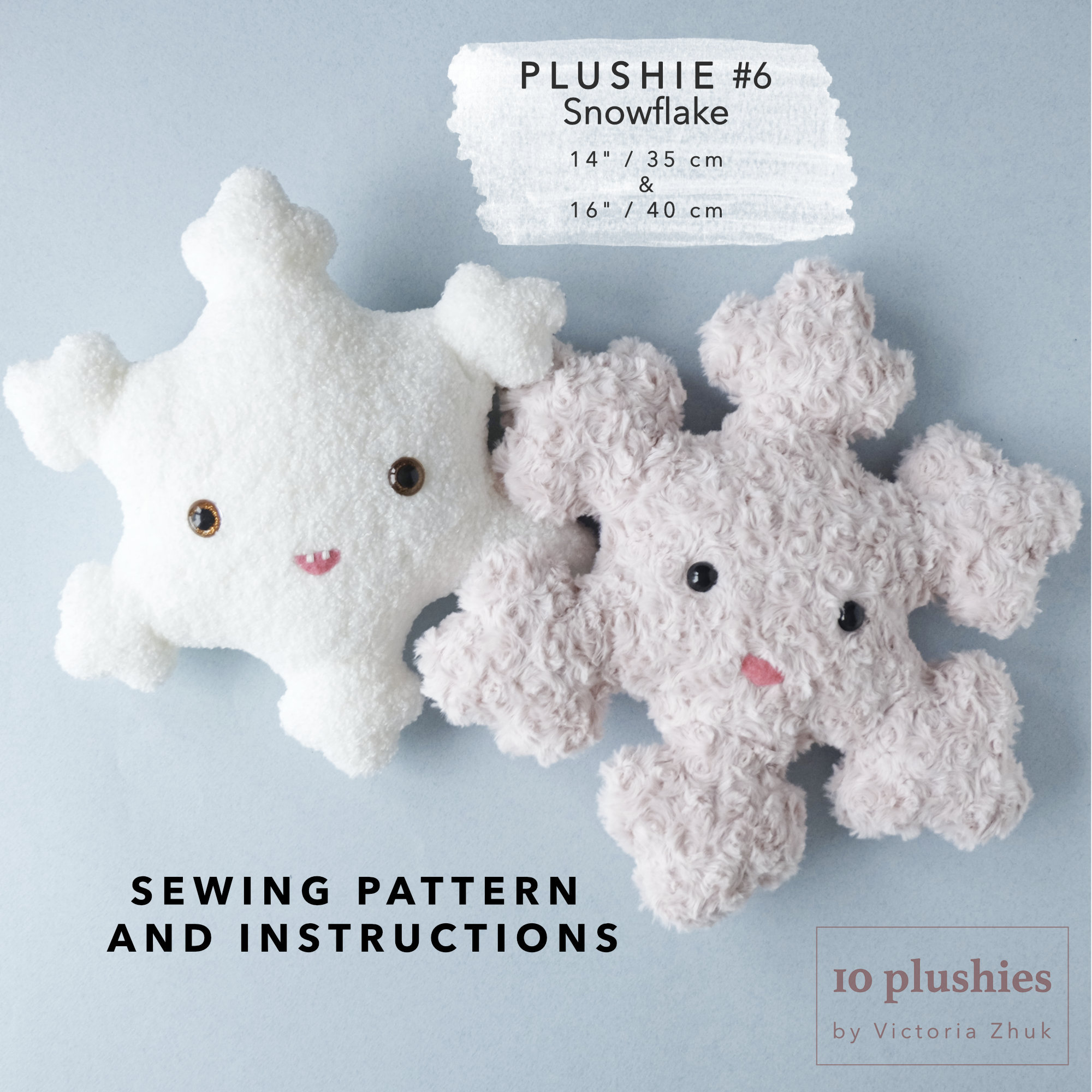 Snowflake Plushie/pillow Sewing Pattern and Instructions. - Etsy