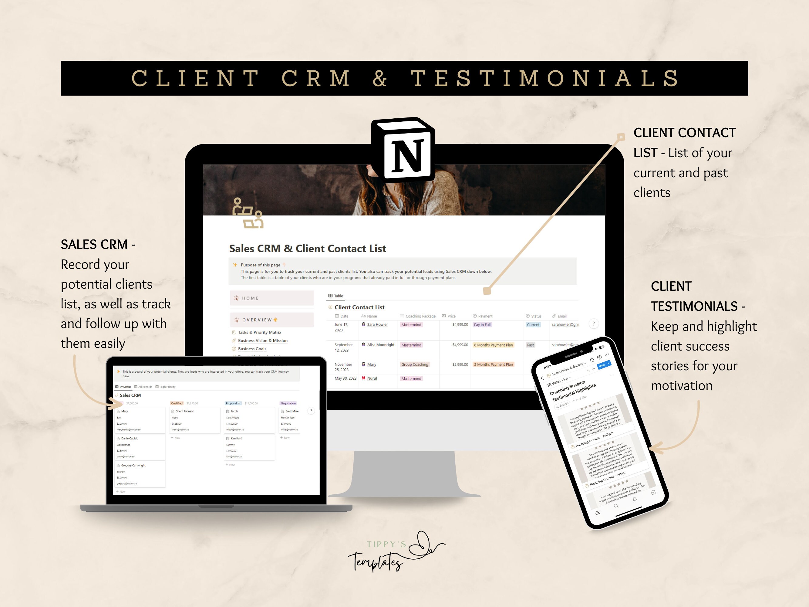 Notion Template Coaching Planner Portal, Coach Client Onboarding Portal, Notion Coaching Program ...