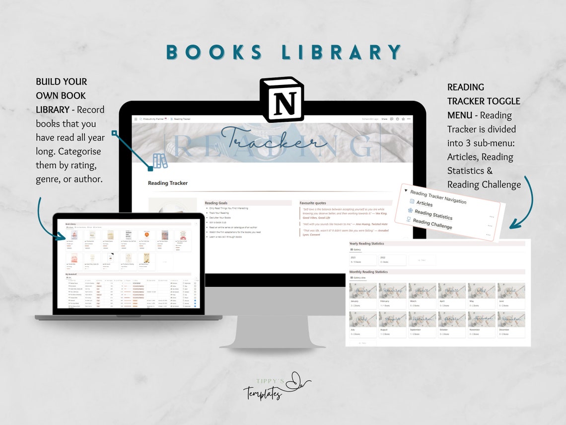 Notion Productivity Planner Aesthetic Template, Daily Pomodoro Tracker ...