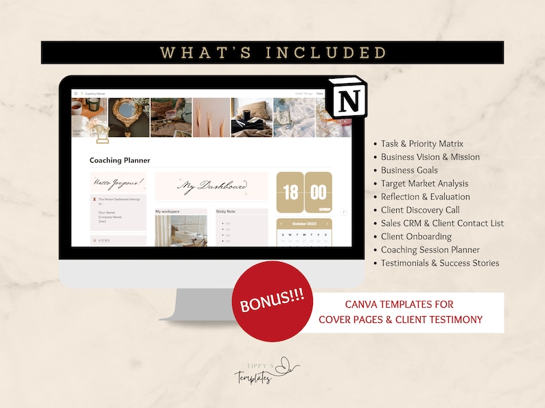 Notion Template Coaching Planner Portal, Coach Client Onboarding Portal, Notion Coaching Program ...