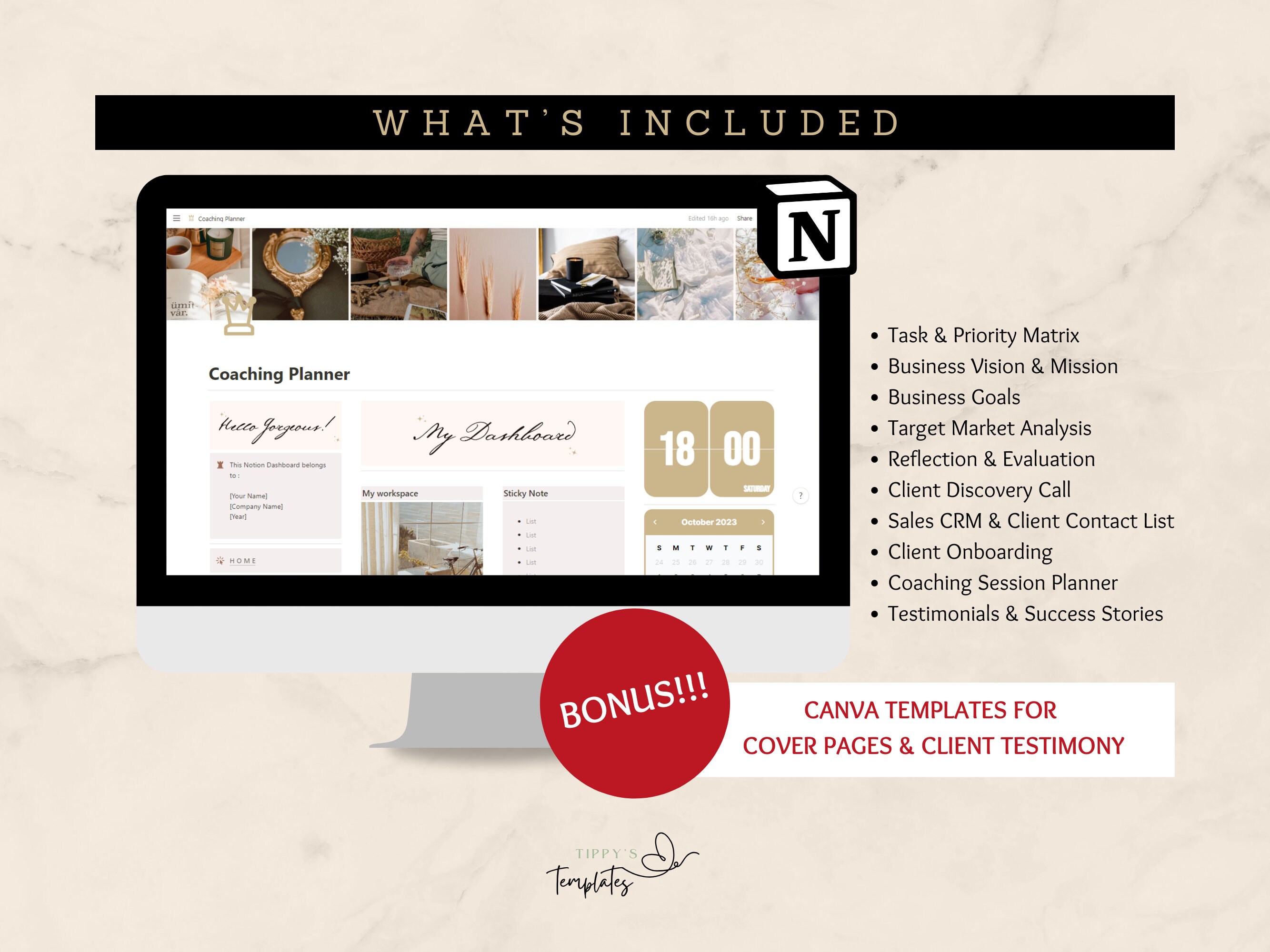 Notion Template Coaching Planner Portal, Coach Client Onboarding Portal, Notion Coaching Program ...