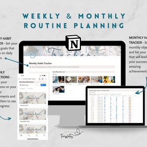 Notion Productivity Planner Aesthetic Template, Daily Pomodoro Tracker ...