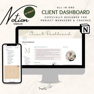 Notion Client Dashboard for Clients Onboarding, Notion Client Portal, Project Tracker for ...