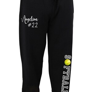 Softball Sweatpants for Softball Team Sweatpants Softball Personalized ...