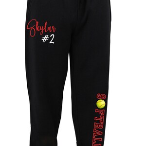 Softball Sweatpants for Softball Team Sweatpants Softball Personalized ...