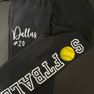 Softball Sweatpants for Softball Team Sweatpants Softball Personalized ...