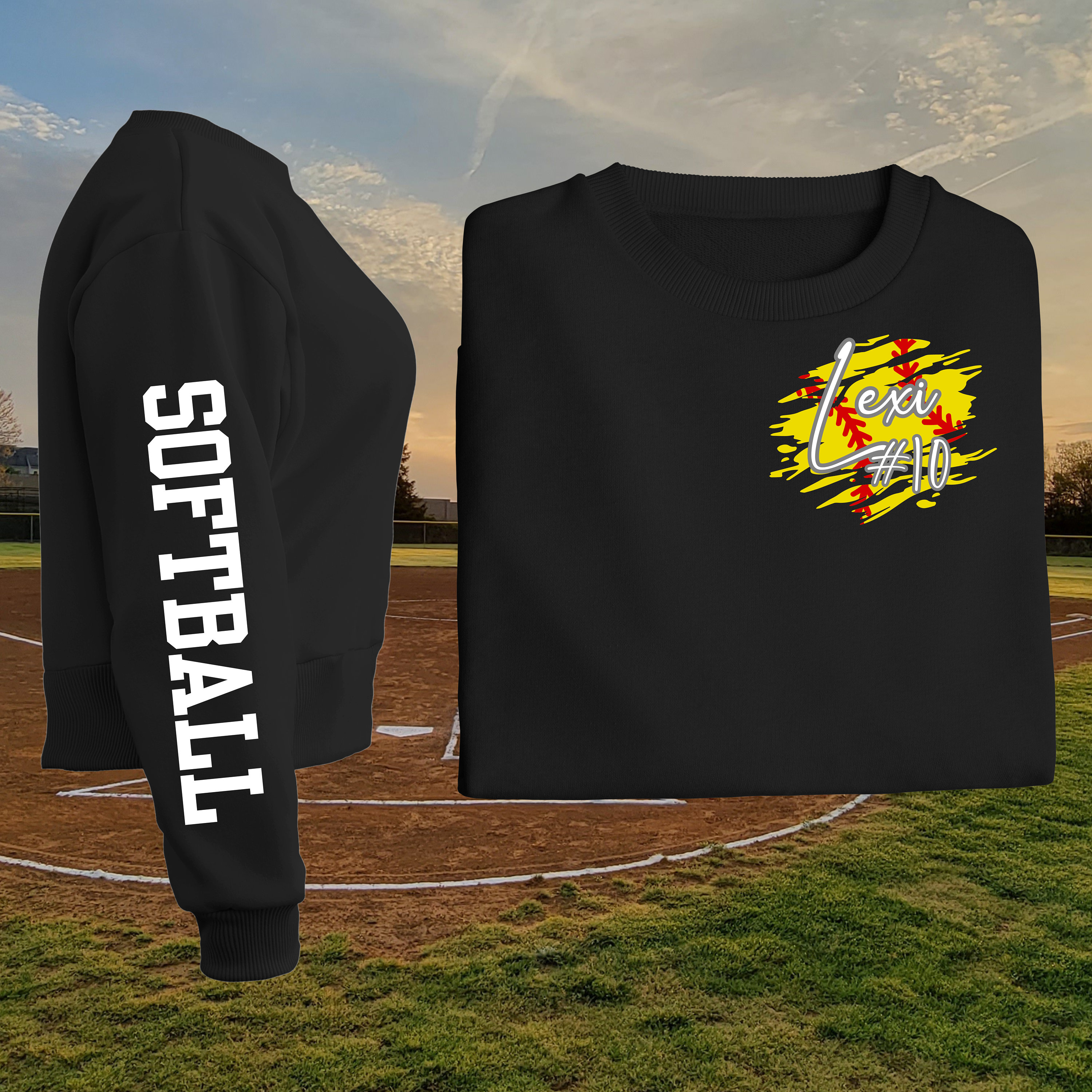 Customized Softball Hoodie Customized Softball Sweatshirt Softball Mom ...