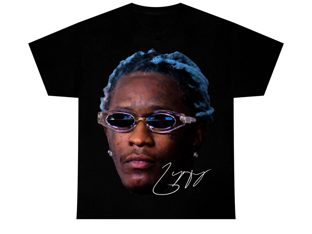 YOUNG THUG T-SHIRT Rap Tee Concert Merch Kanye Thugger Slime Season ...
