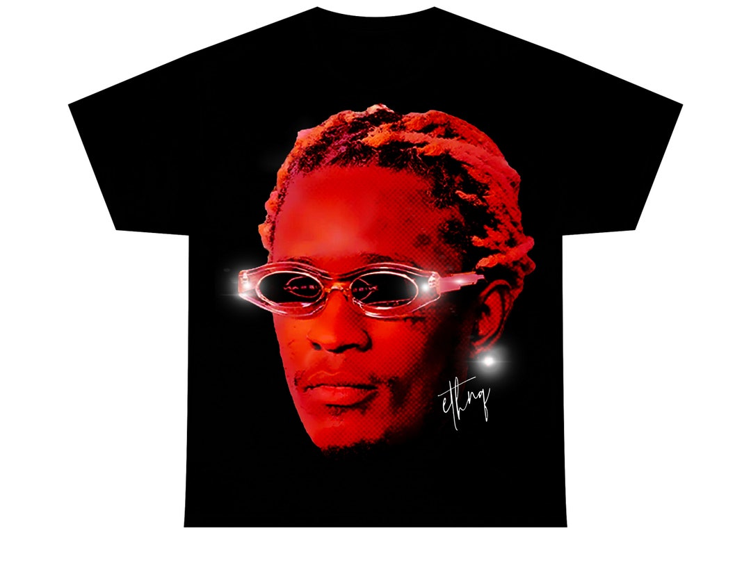 YOUNG THUG T-SHIRT Rap Tee Concert Merch Kanye Thugger Jeffrey Williams ...