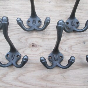 A to Z Alphabet Letters Personalised Cast Iron Rustic Triple Hat and ...