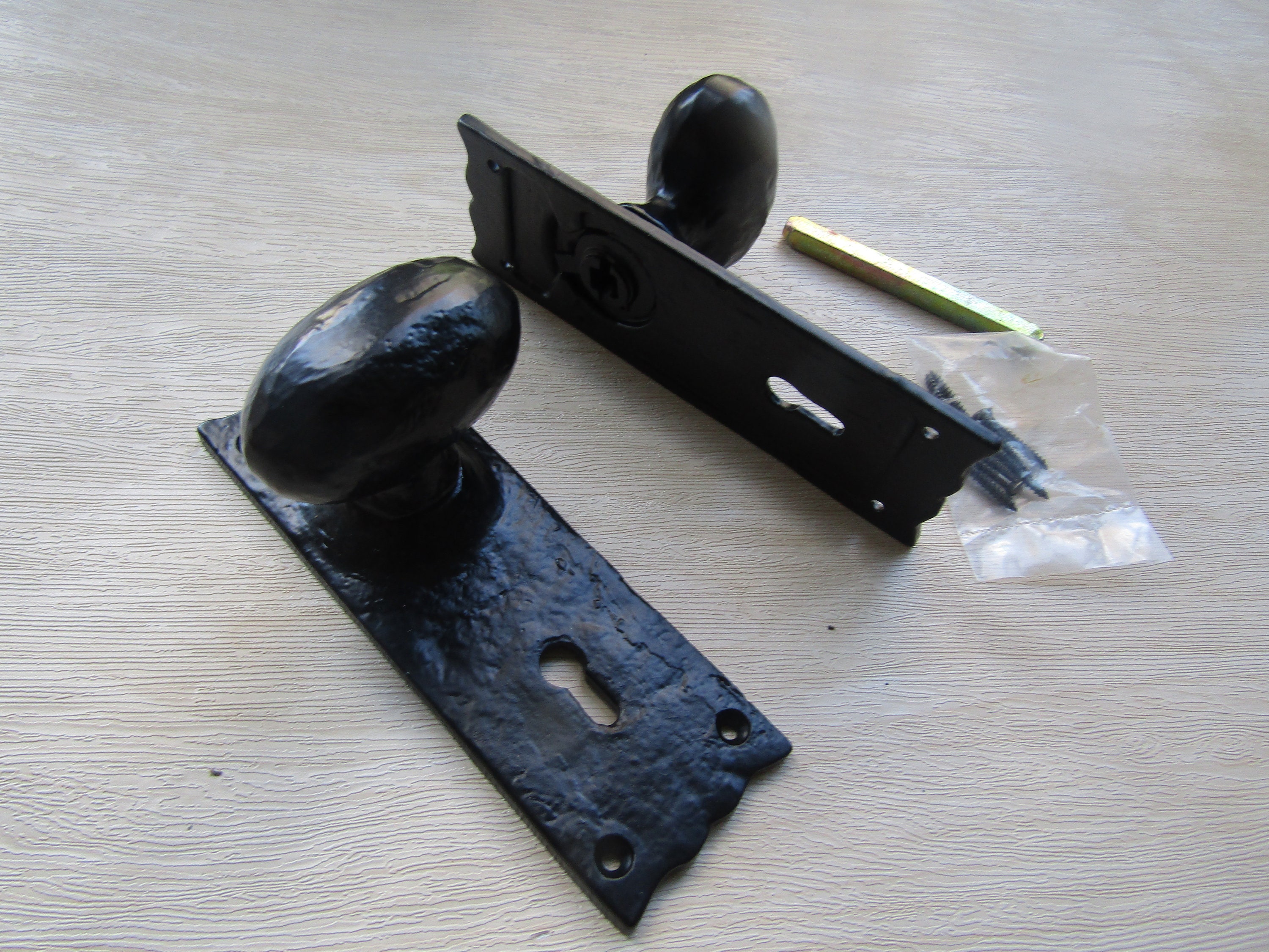 Rustic Iron Lever Door Handles Heavy Cast Iron Lever Lock - Etsy