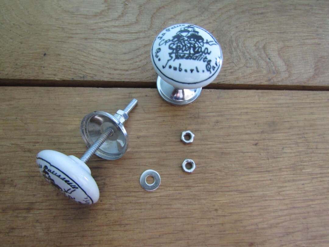 Rustic Retro Ceramic Cabinet Knobs French Kitchen Cupboard Drawer ...
