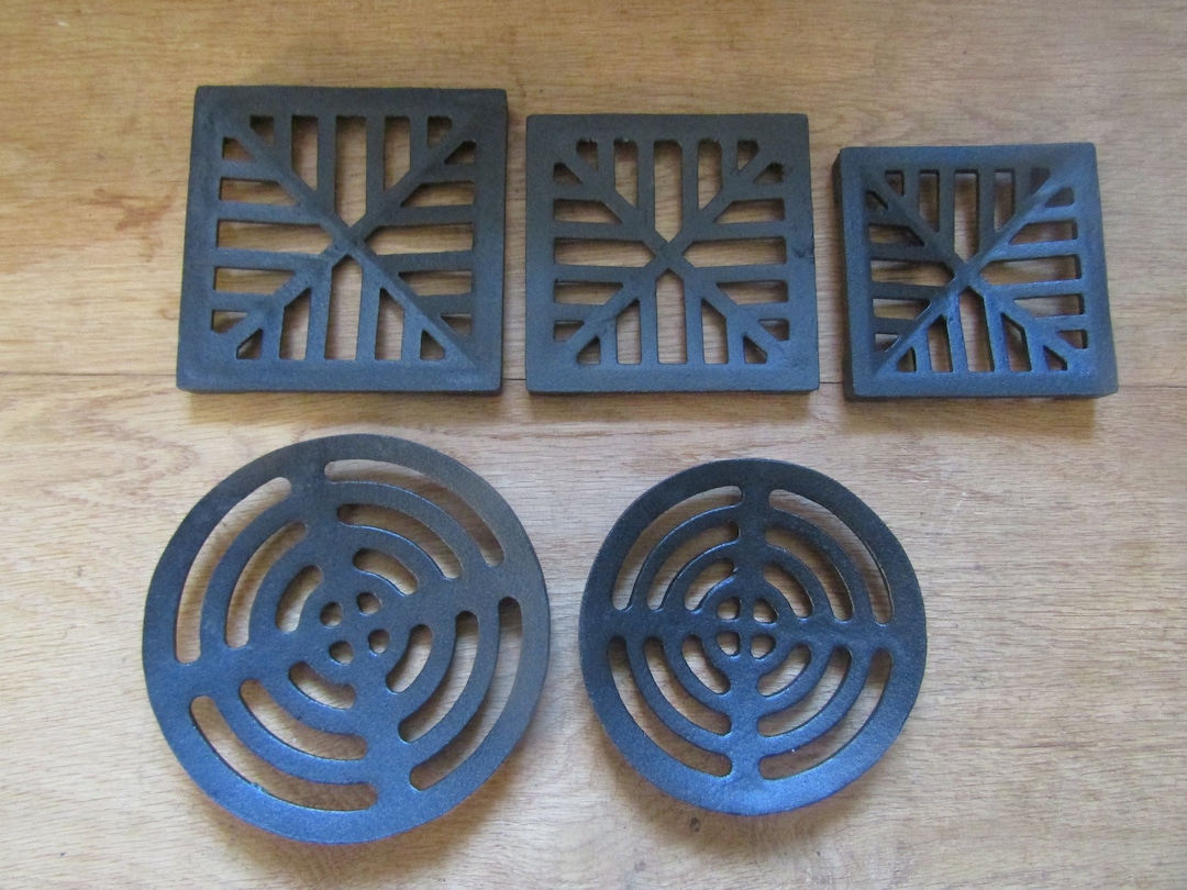 ROUND CIRCLE/SQUARE Heavy Slanted Flat Cast Iron Gully Grate Grid ...