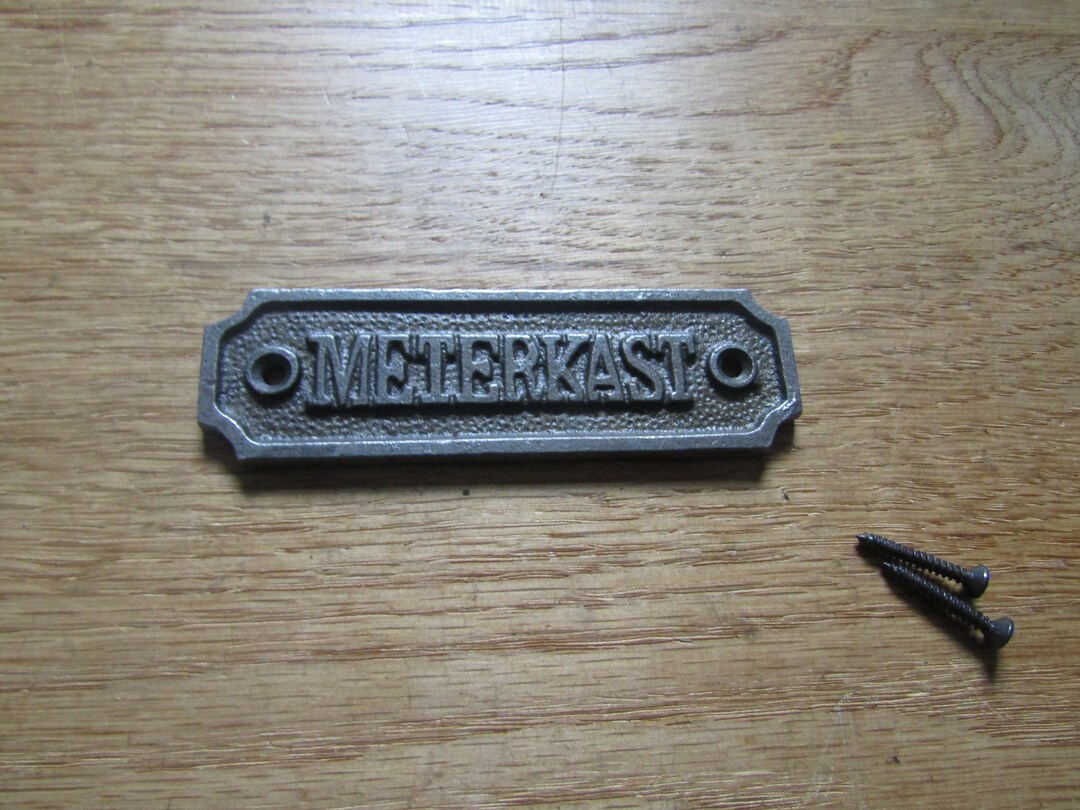 Meterkast-dutch FUSE BOX Solid Cast Iron Vintage Rustic Plaque Sign ...