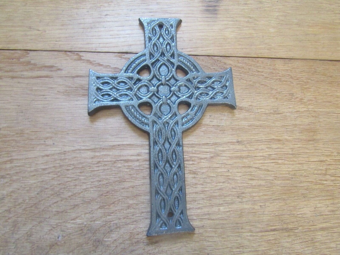 BASILICA Cast Iron Rustic Vintage Style Christian Christ Cross Crucifix ...