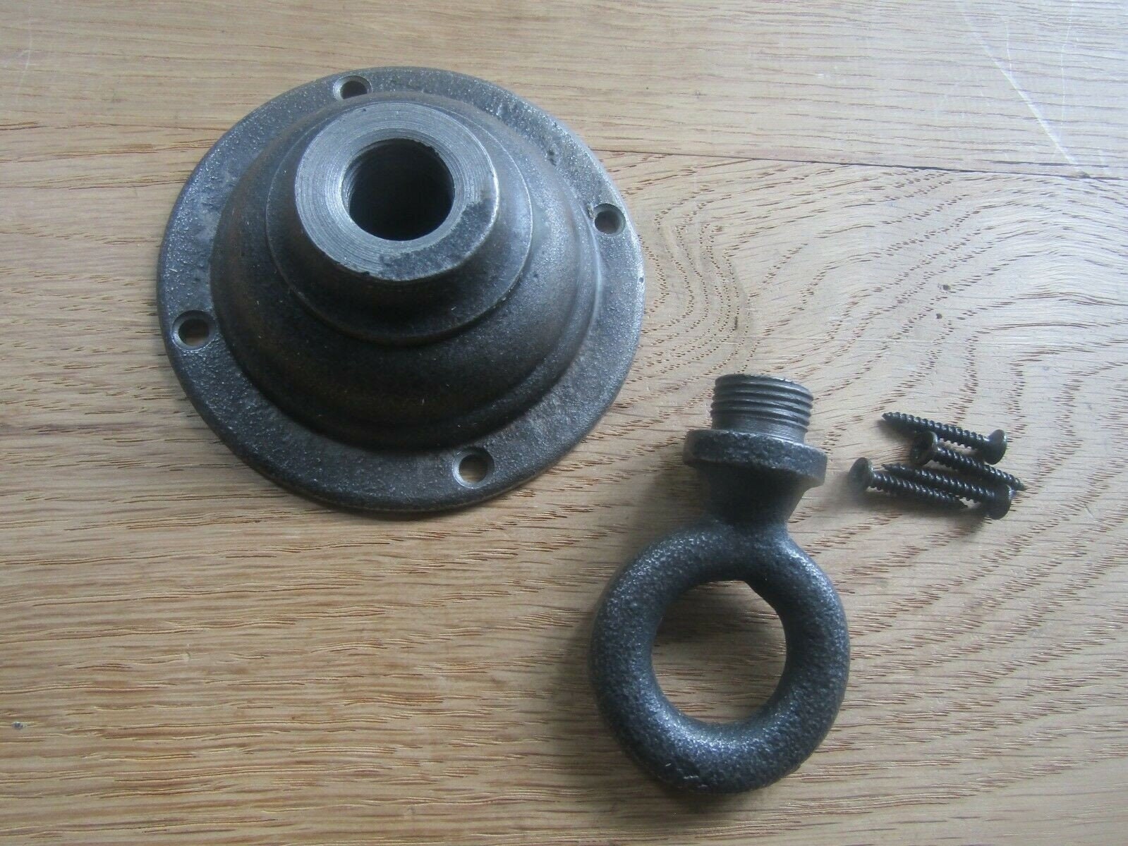 Vintage Rustic Cast Iron Ceiling Rose EYE LOOP Hook Plate - Etsy