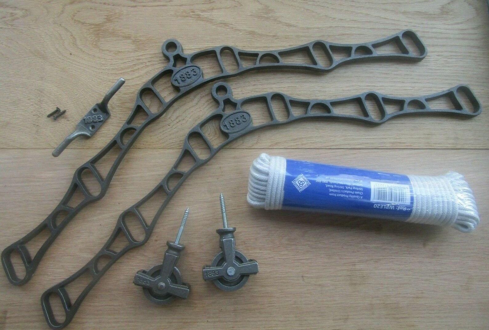 Vintage Iron Ceiling Airer EDWARDIAN KIT ONLY Cottage Kitchen Mounted ...