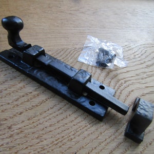 Rustic Iron Door Bolt Tower Bolt Traditional Tudor Gothic Vintage Door ...