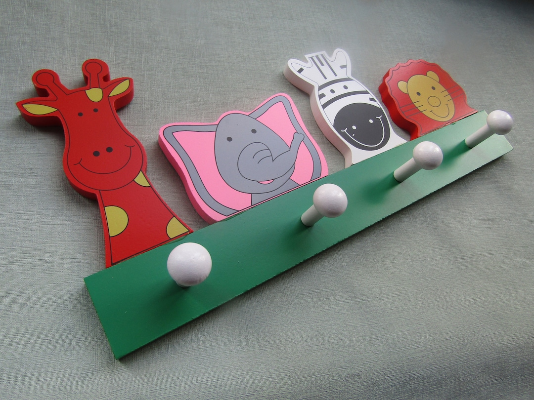 Coat Rail Childs Kids Nursery School Coat Hook Rack Hanger Hanging Peg ...