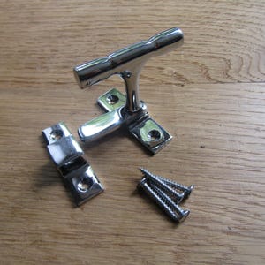 Vintage Retro Old Showcase SOLID BRASS Cupboard Turn Latch Catch Knob ...