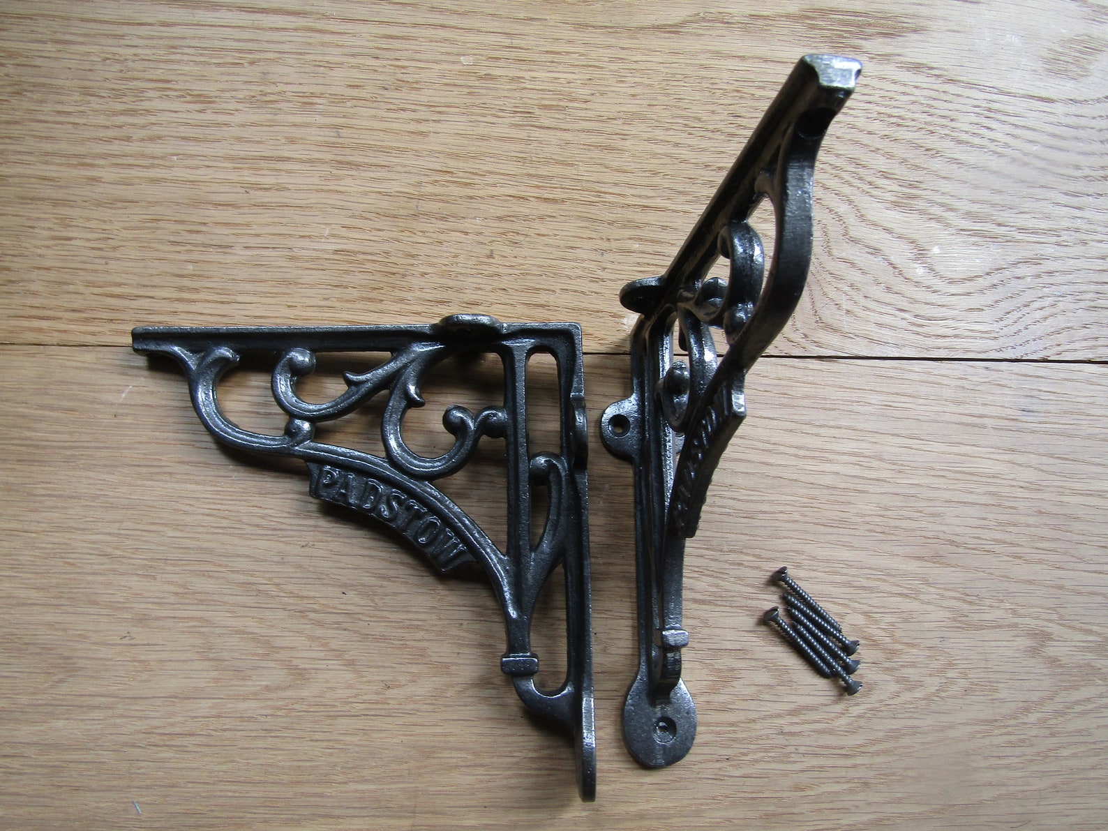 Rustic Iron Shelf Brackets Scaffold Antique Vintage 6" PADSTOW Old ...