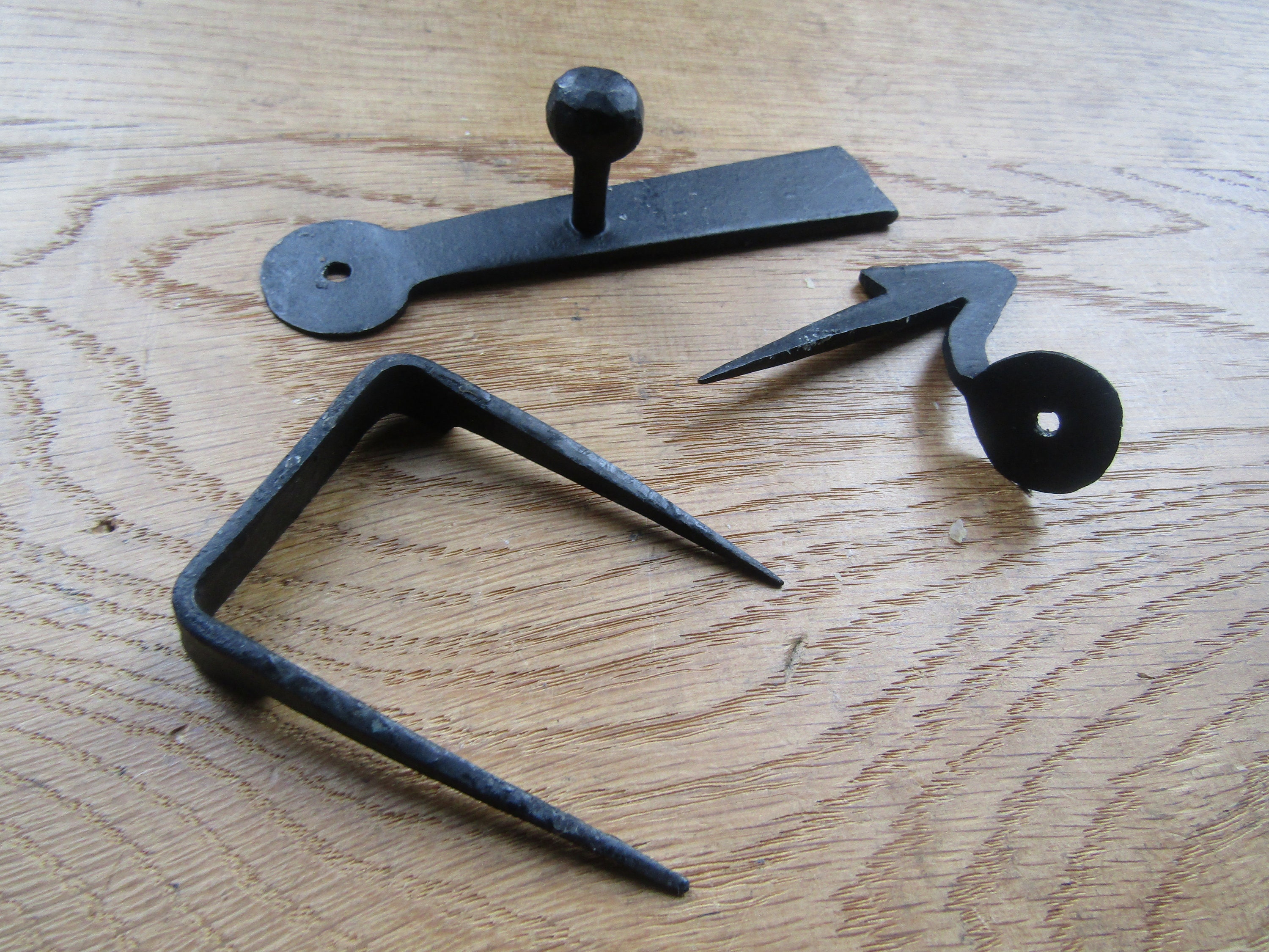 Rustic Iron Cupboard Door Latch Blacksmith Wrought Iron Vintage ...