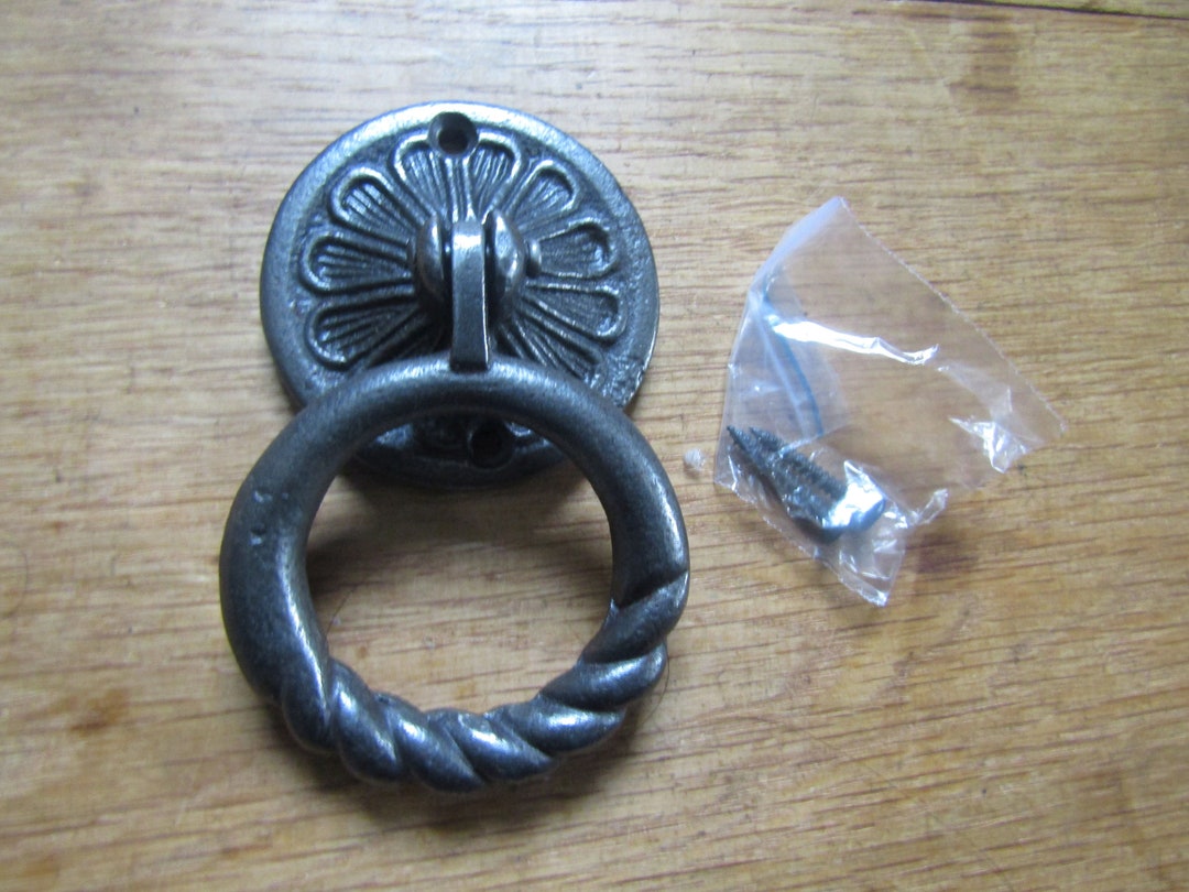 Rustic RING PULL Handle Vintage Drop Handle Rustic Old Retro Furniture ...