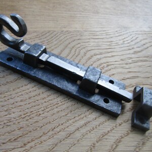 Rustic Iron Door Bolt Tower Bolt Traditional Tudor Gothic Vintage Door ...