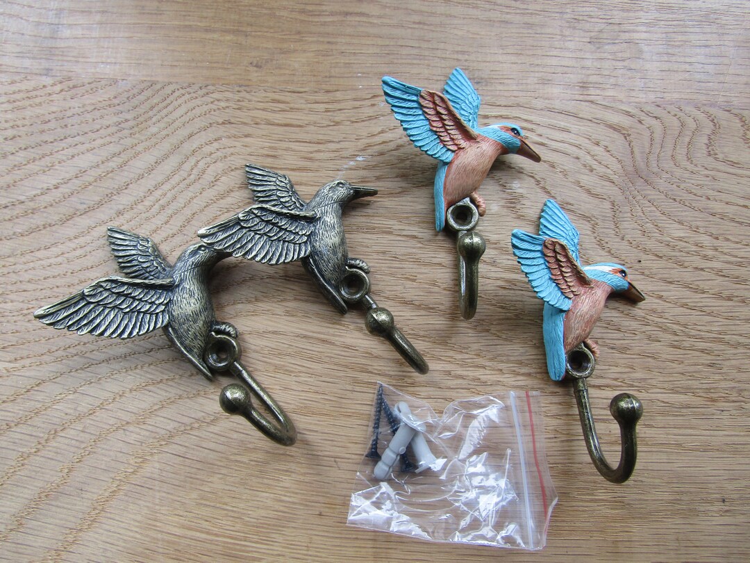 Pair of Curtain Valance Drape Tie Back Hooks Hold Backs Metal Tassel ...