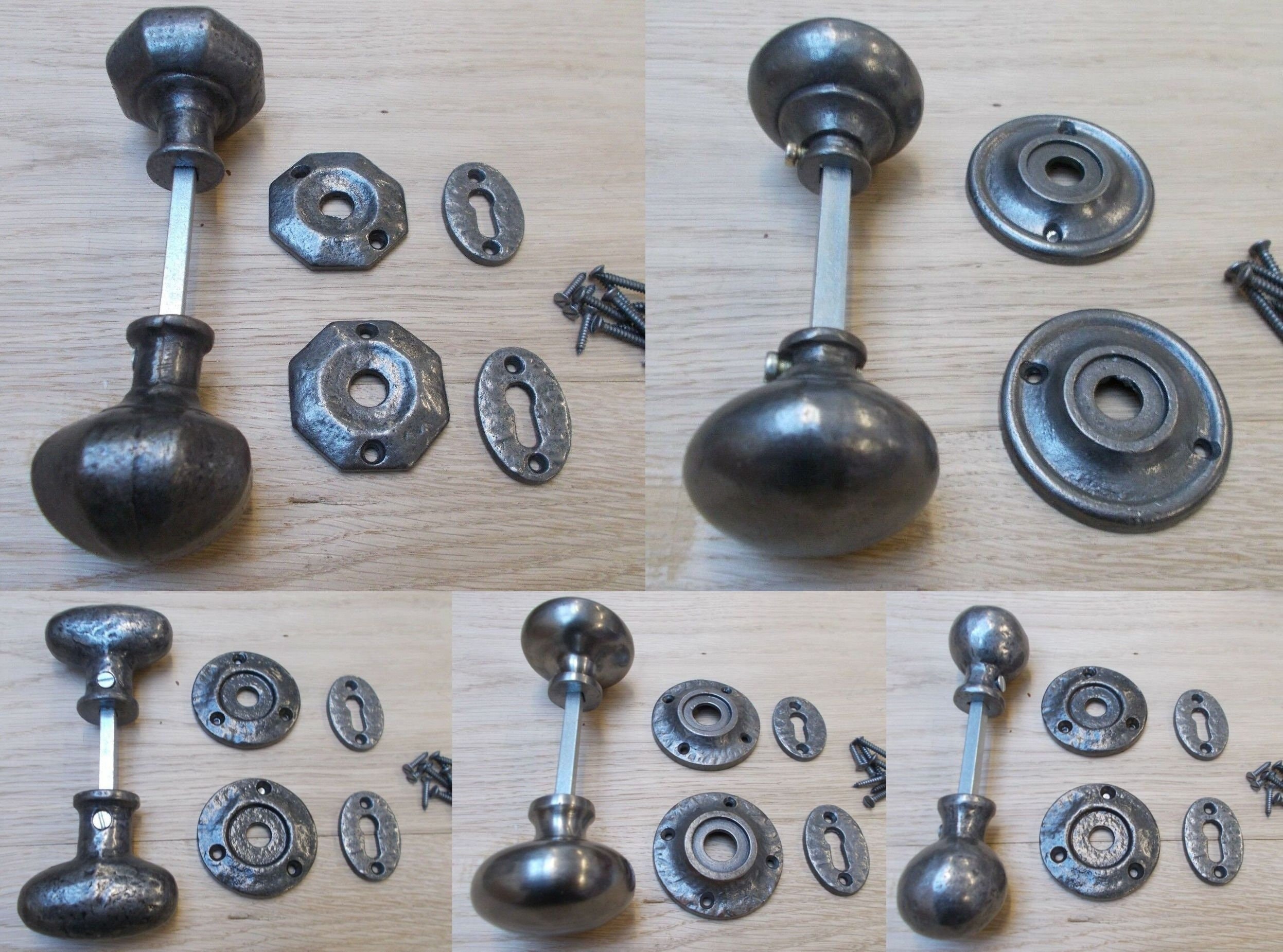 Cast Iron Rustic Antique Iron RIM DOOR KNOBS Old Vintage Retro - Etsy