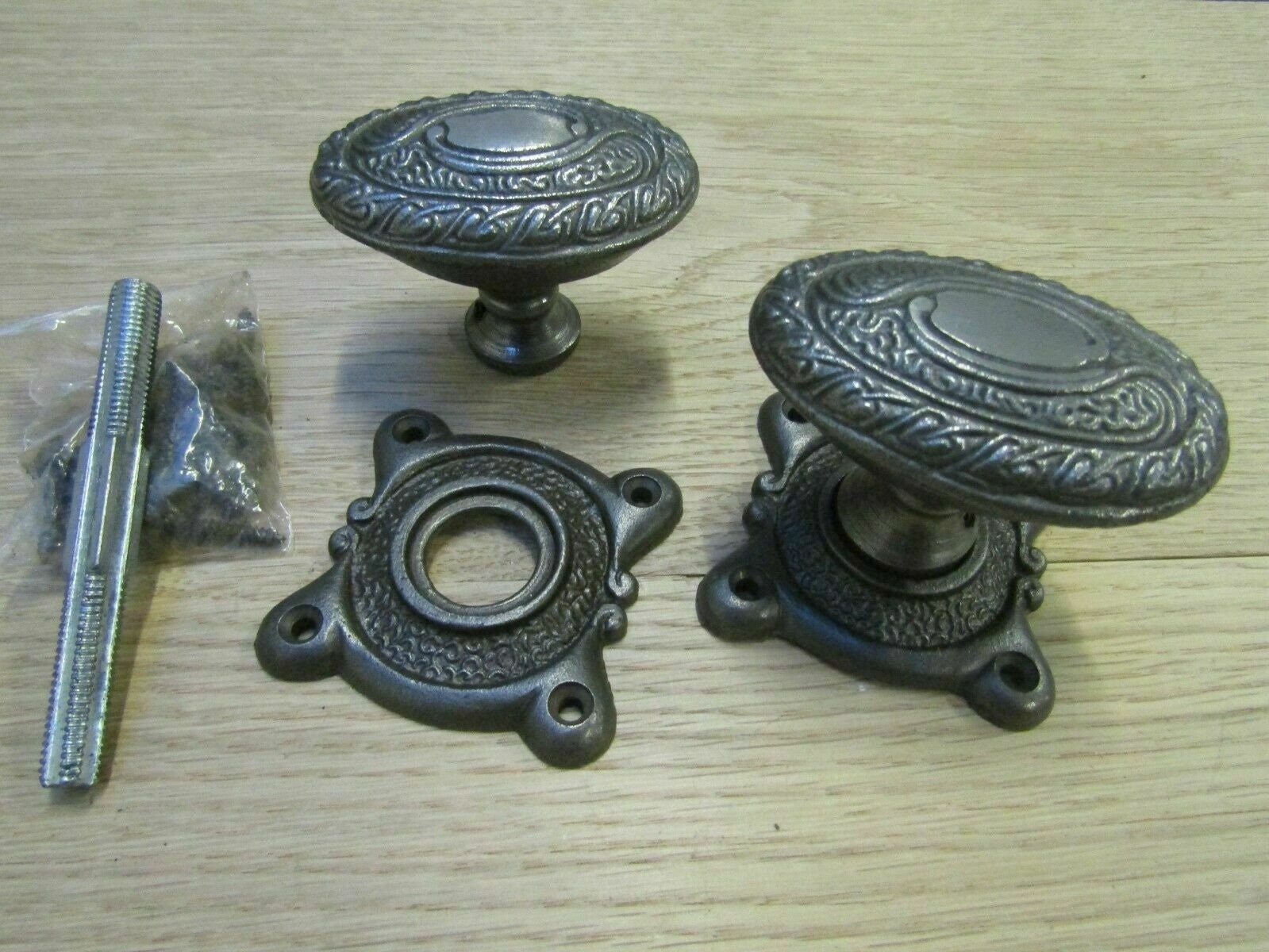 Cast Iron Rustic Antique Iron RIM DOOR KNOBS Old Vintage Retro - Etsy