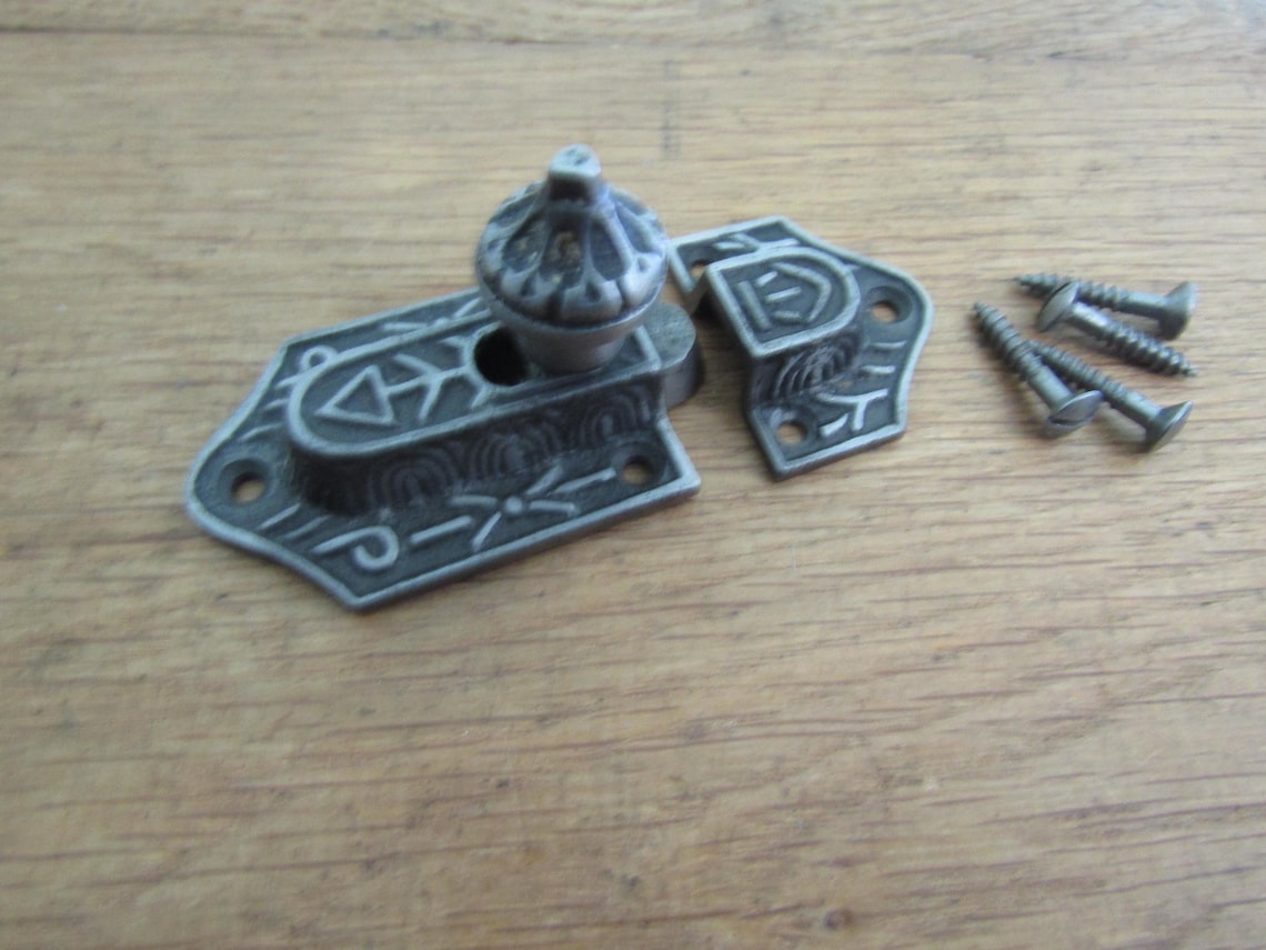 Rustic Iron Door Latch Catch Vintage Old Style Rustic Retro Victorian ...