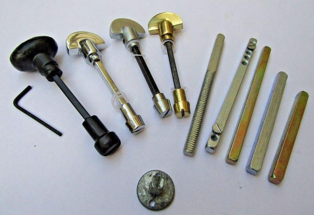 Door Knob Bar Replacement Steel Spindle Threaded Bar for Old Vintage ...