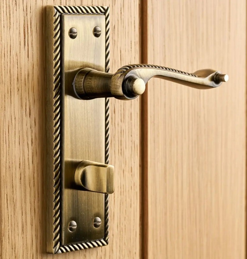 ANTIQUE BRASS GEORGIAN Lever Door Handles Lever - Etsy