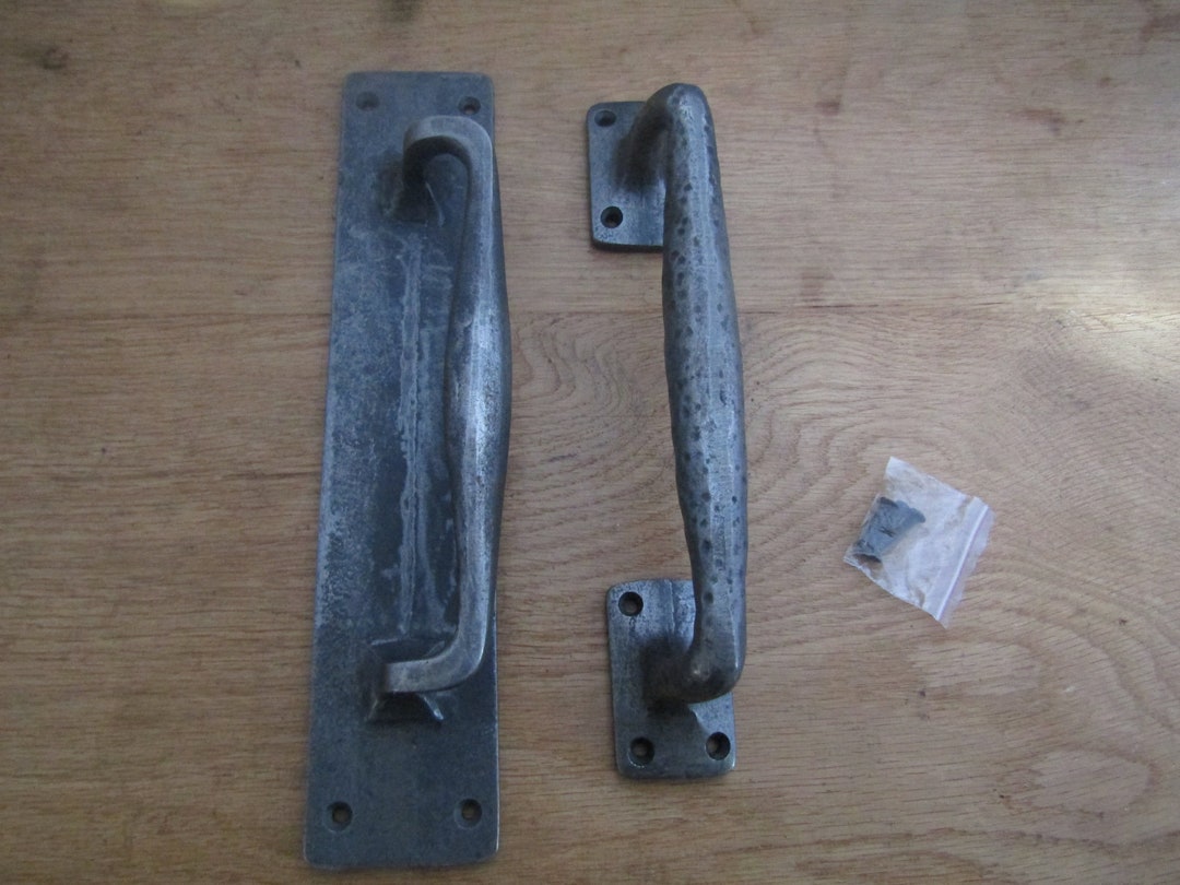 Heavy Door Pull Handle Cast Iron Rustic Vintage Country Cottage Barn ...