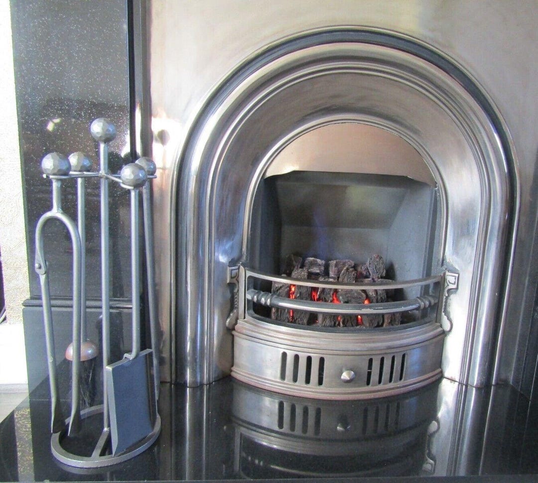 BALMORAL Cast Iron Rustic Blacksmith Fireside Fireplace Companion Tool ...