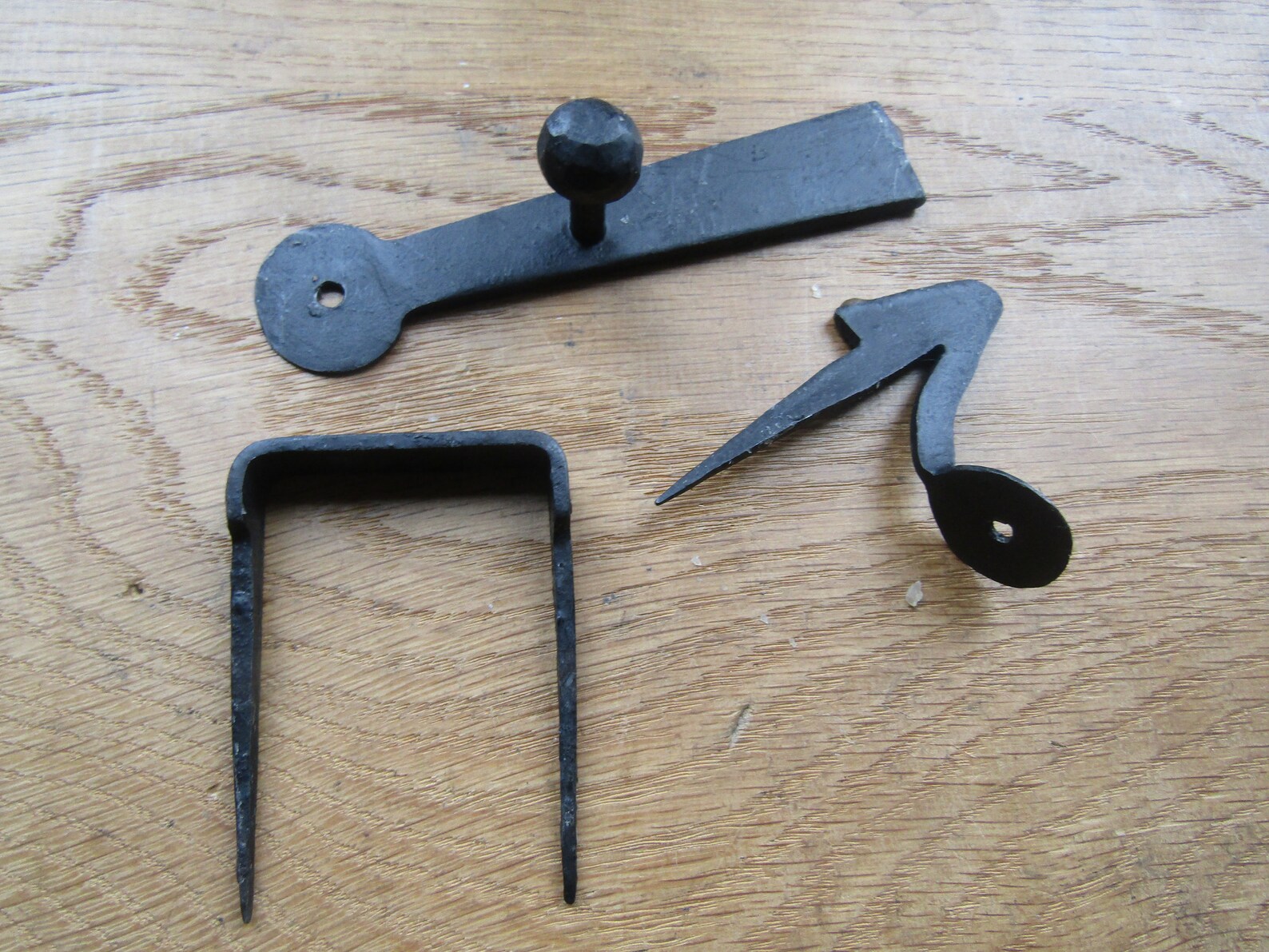 Rustic Iron Cupboard Door Latch Blacksmith Wrought Iron Vintage ...