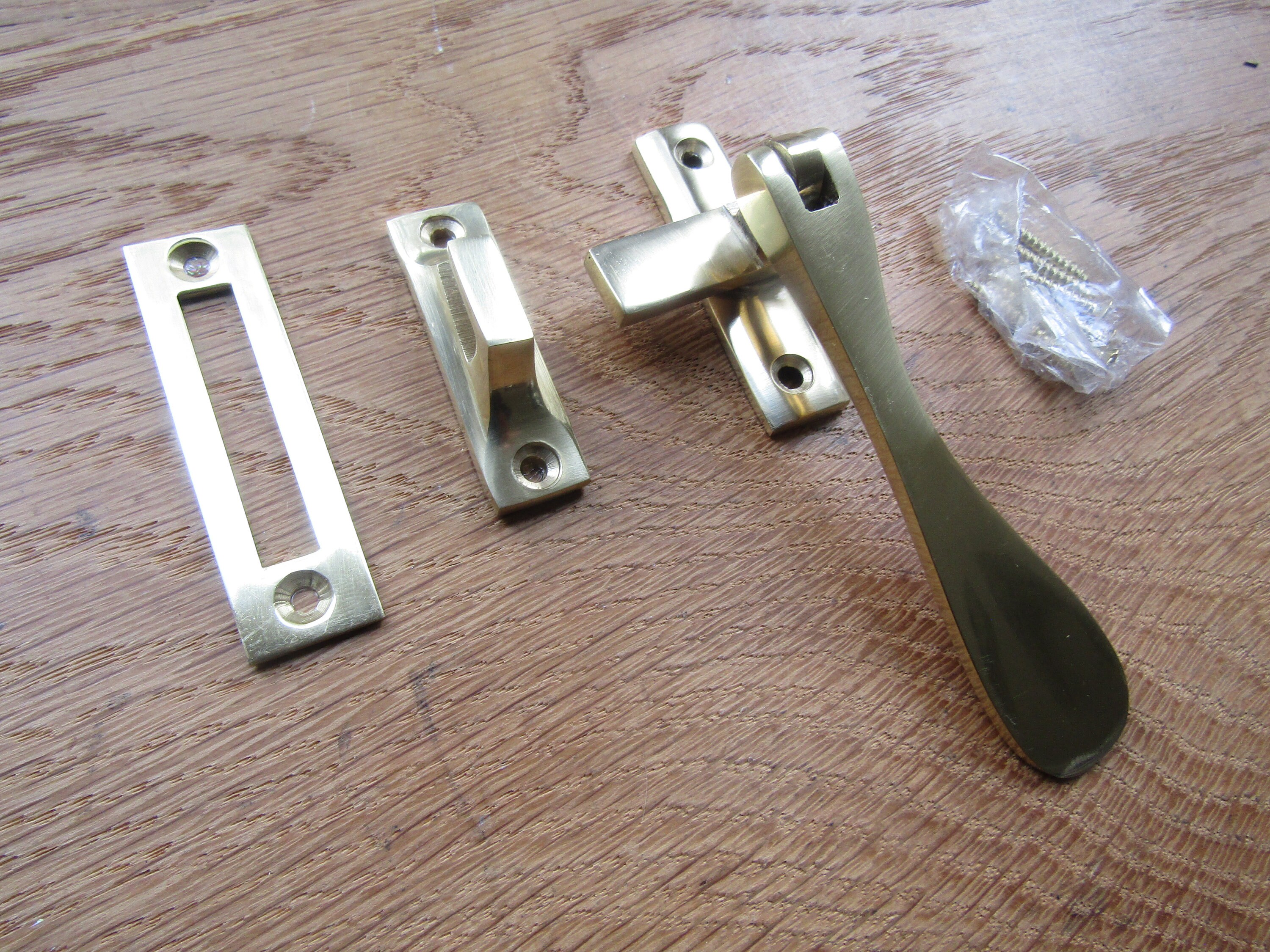 Rustic Window Stay Fastener SOLID BRASS VICTORIAN Vintage Old English ...