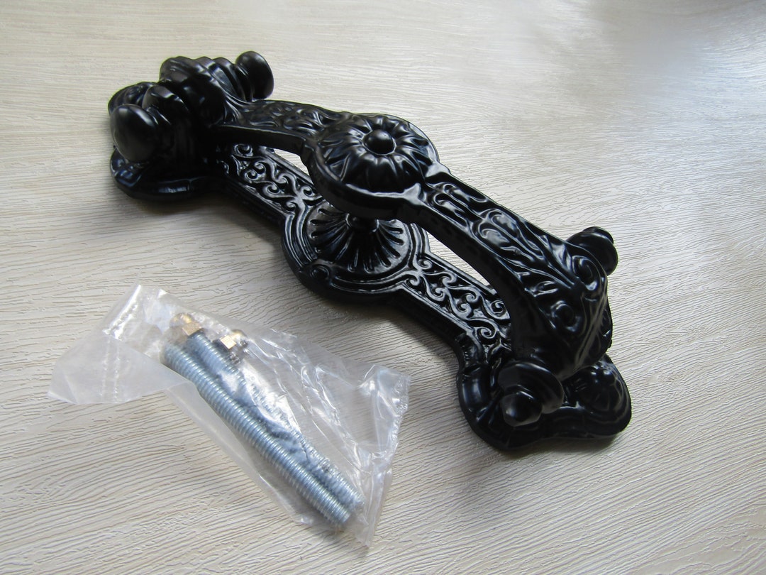 RUSTIC Iron DOOR KNOCKER Regency Decorative Ornate Fancy Vintage Retro ...